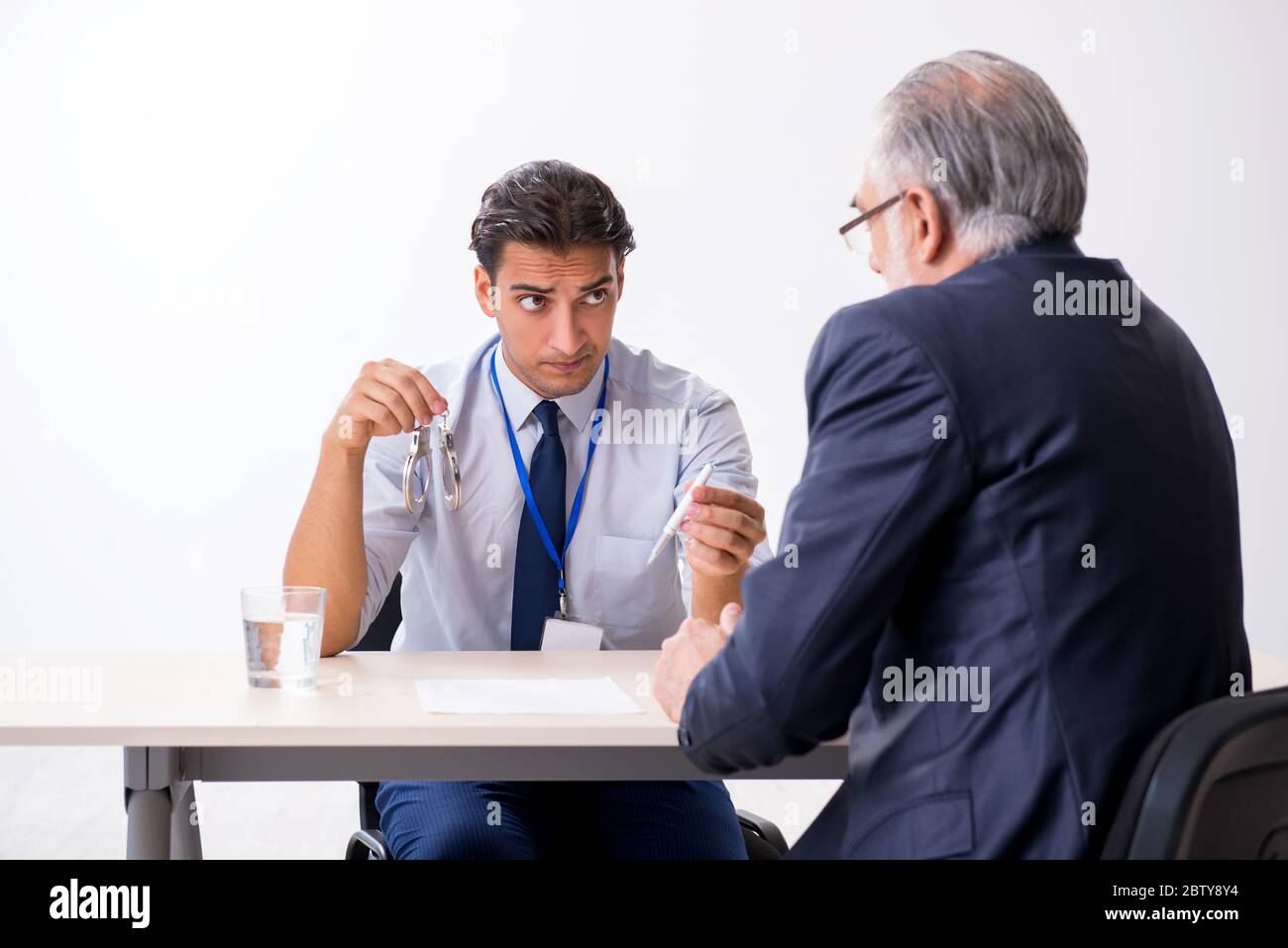 Jail Inmate Meeting With His Lawyer High Resolution Stock Photography ...