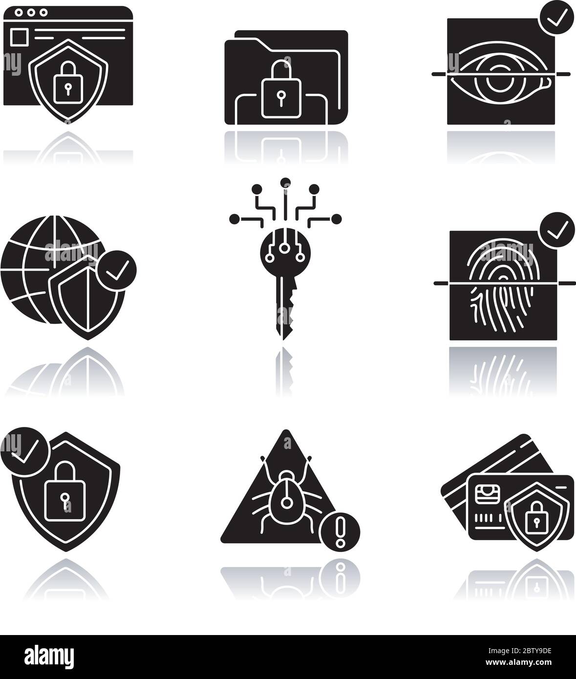 Security icons pack filled hi-res stock photography and images - Alamy
