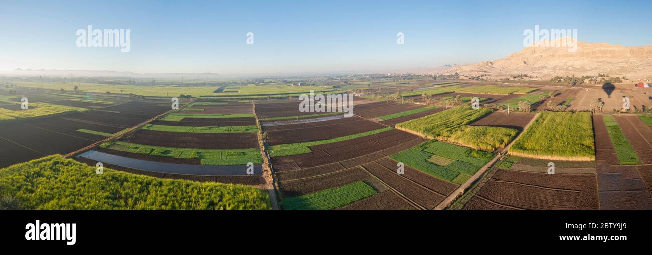 Aerial view green ploughed fields hi-res stock photography and images ...