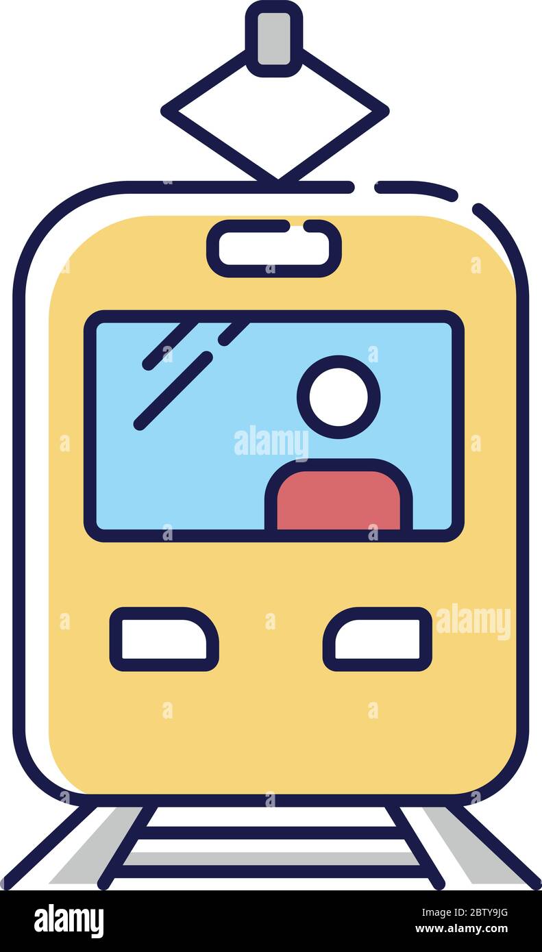 Tram RGB color icon Stock Vector Image & Art - Alamy