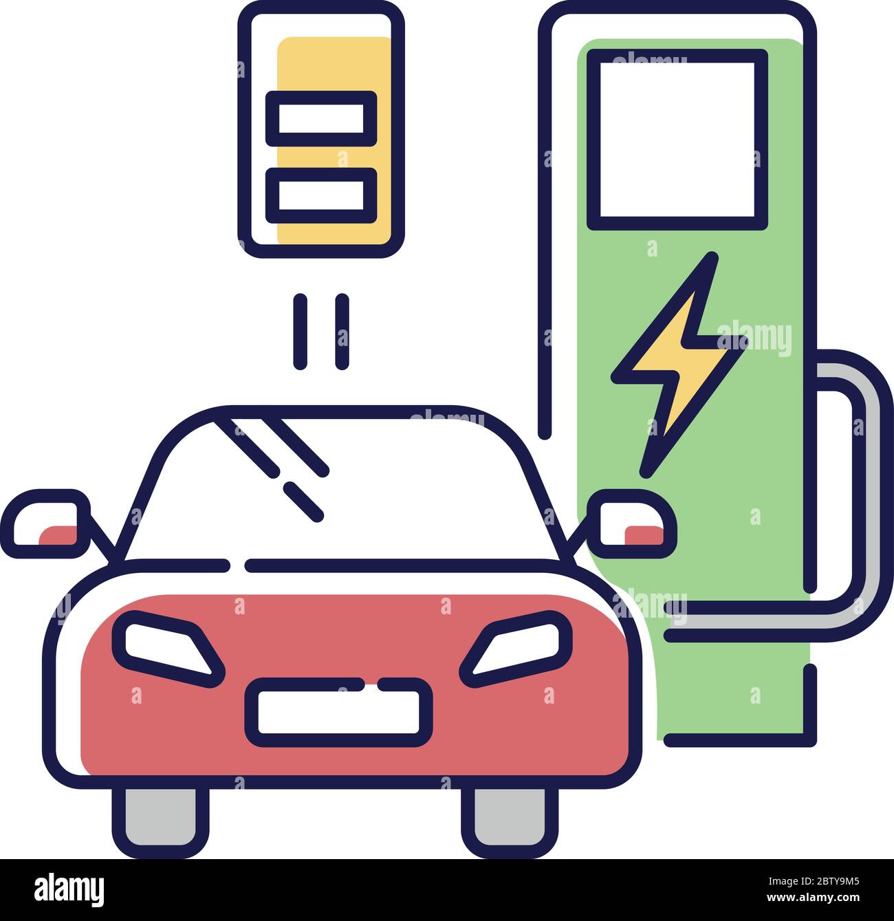 Terminal charging battery electric Stock Vector Images - Alamy