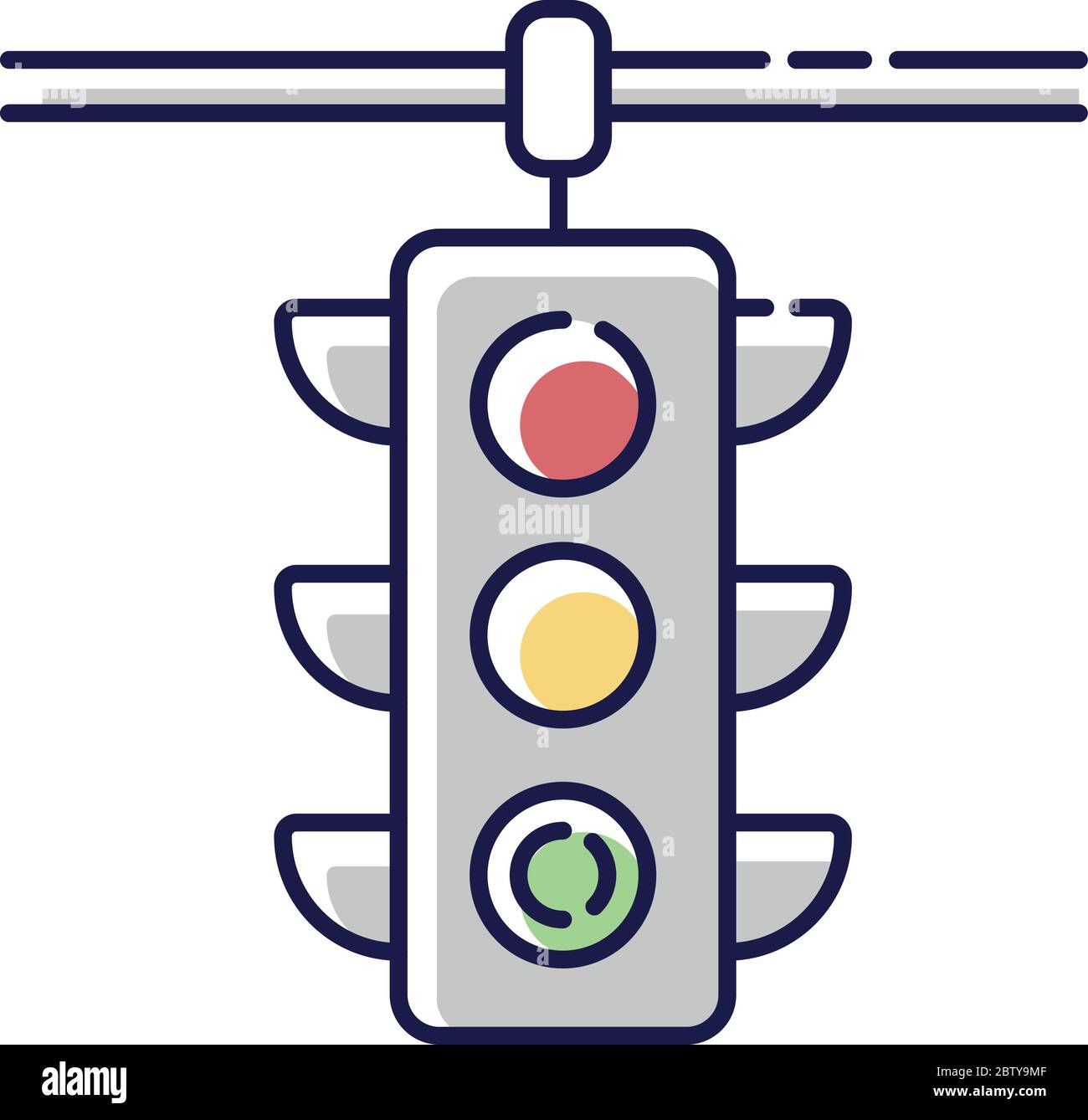 Traffic lights RGB color icon Stock Vector Image & Art - Alamy