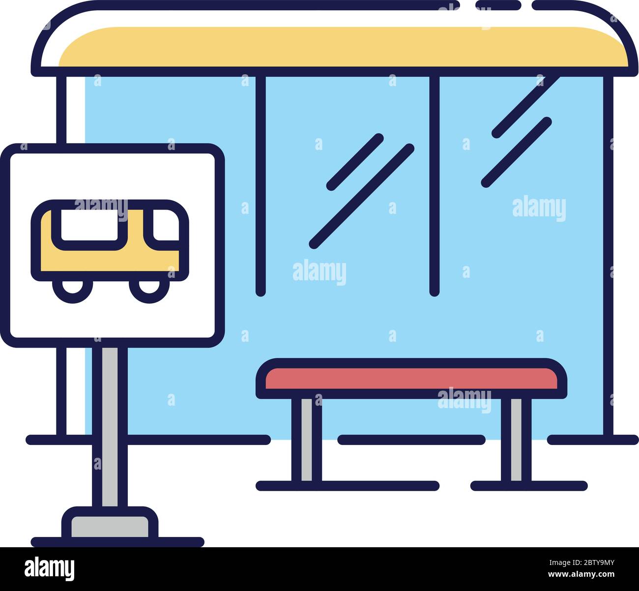 Bus stop shelter art Cut Out Stock Images & Pictures - Alamy