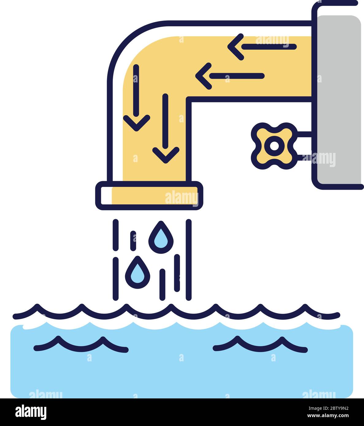 Drainage system RGB color icon Stock Vector Image & Art - Alamy