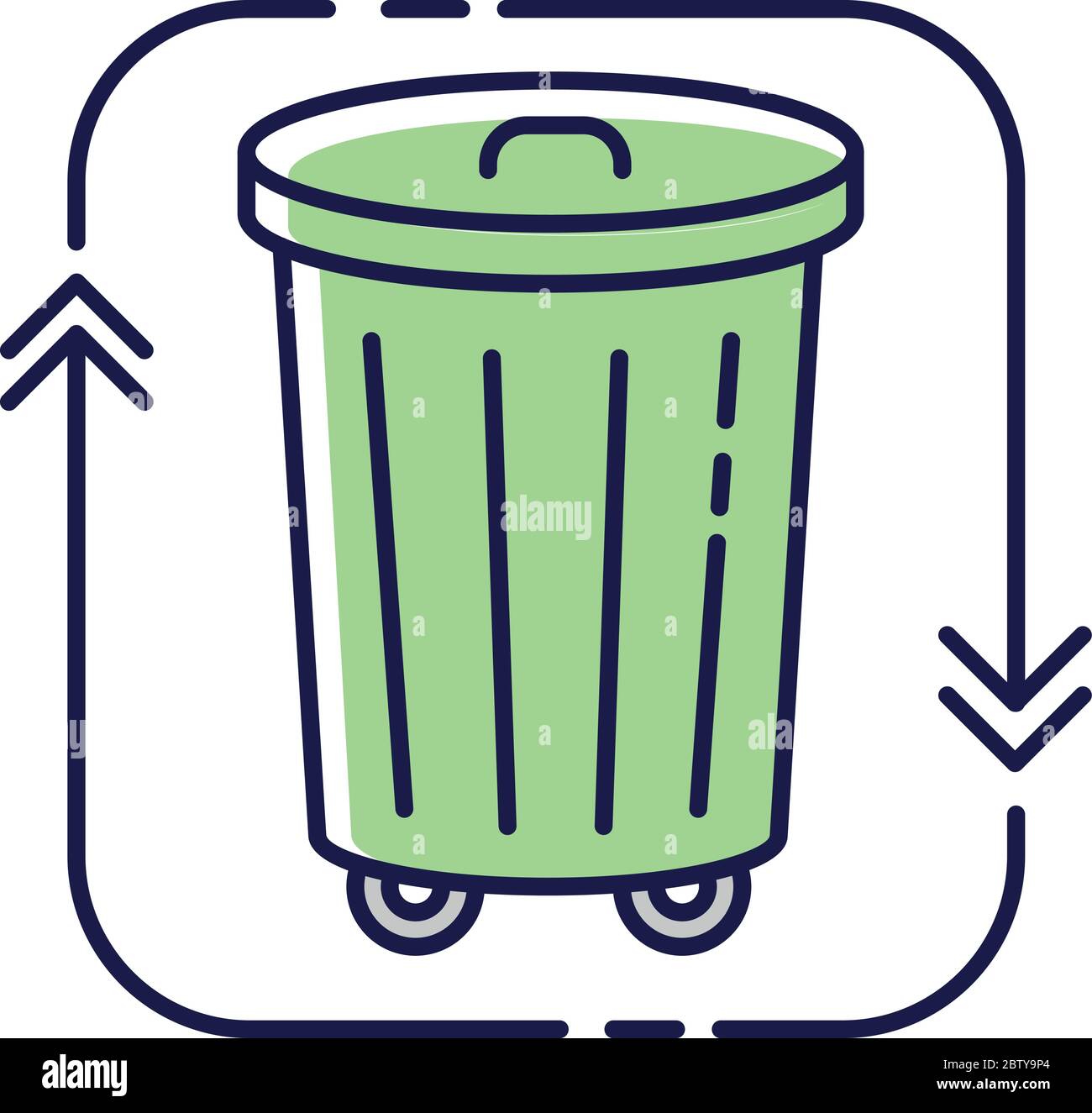 Waste disposal RGB color icon Stock Vector Image & Art - Alamy