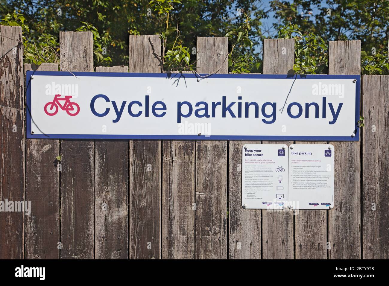 Cycle parking at a railway station ,England Stock Photo - Alamy