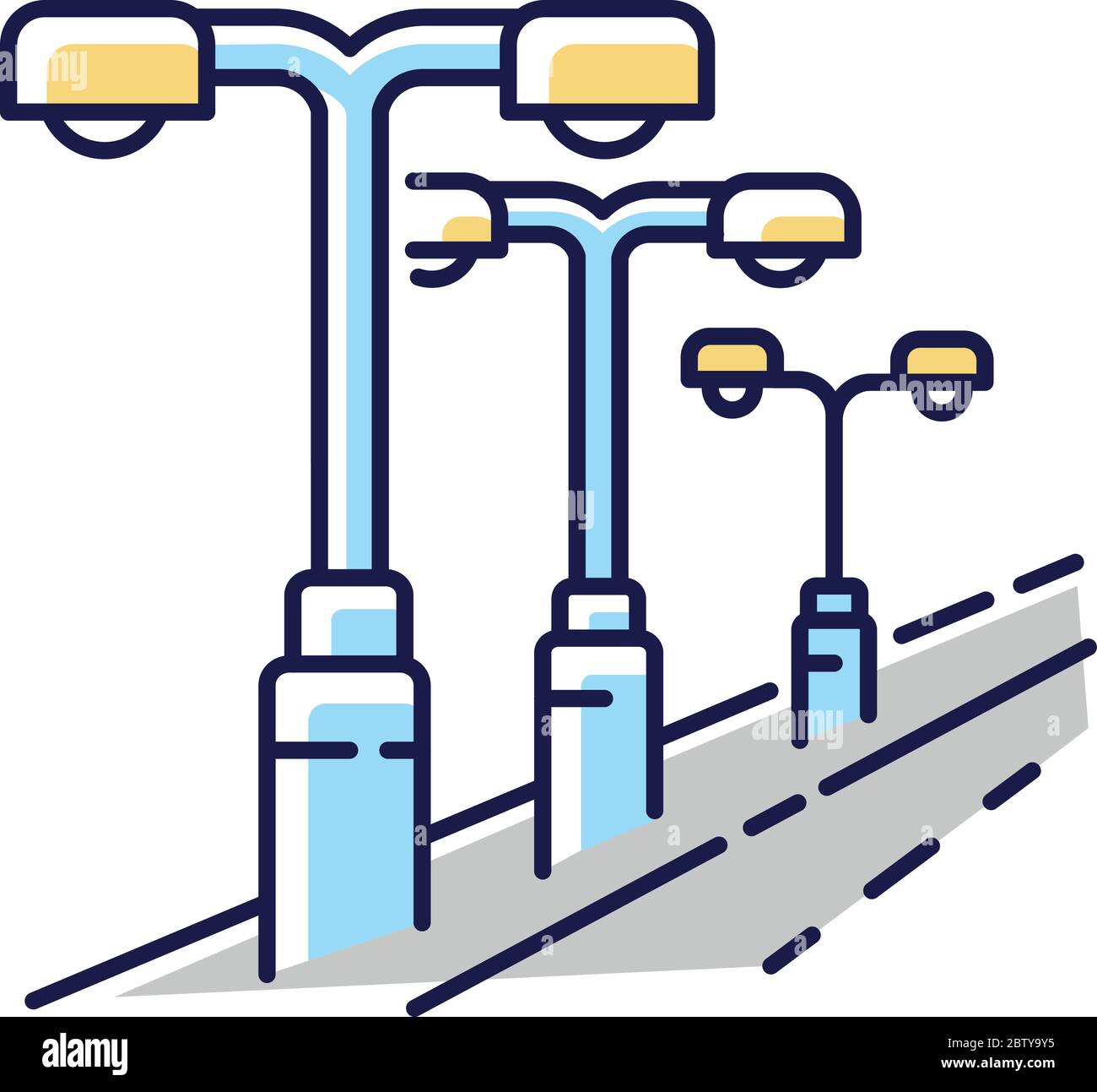 Street lighting RGB color icon Stock Vector Image & Art - Alamy