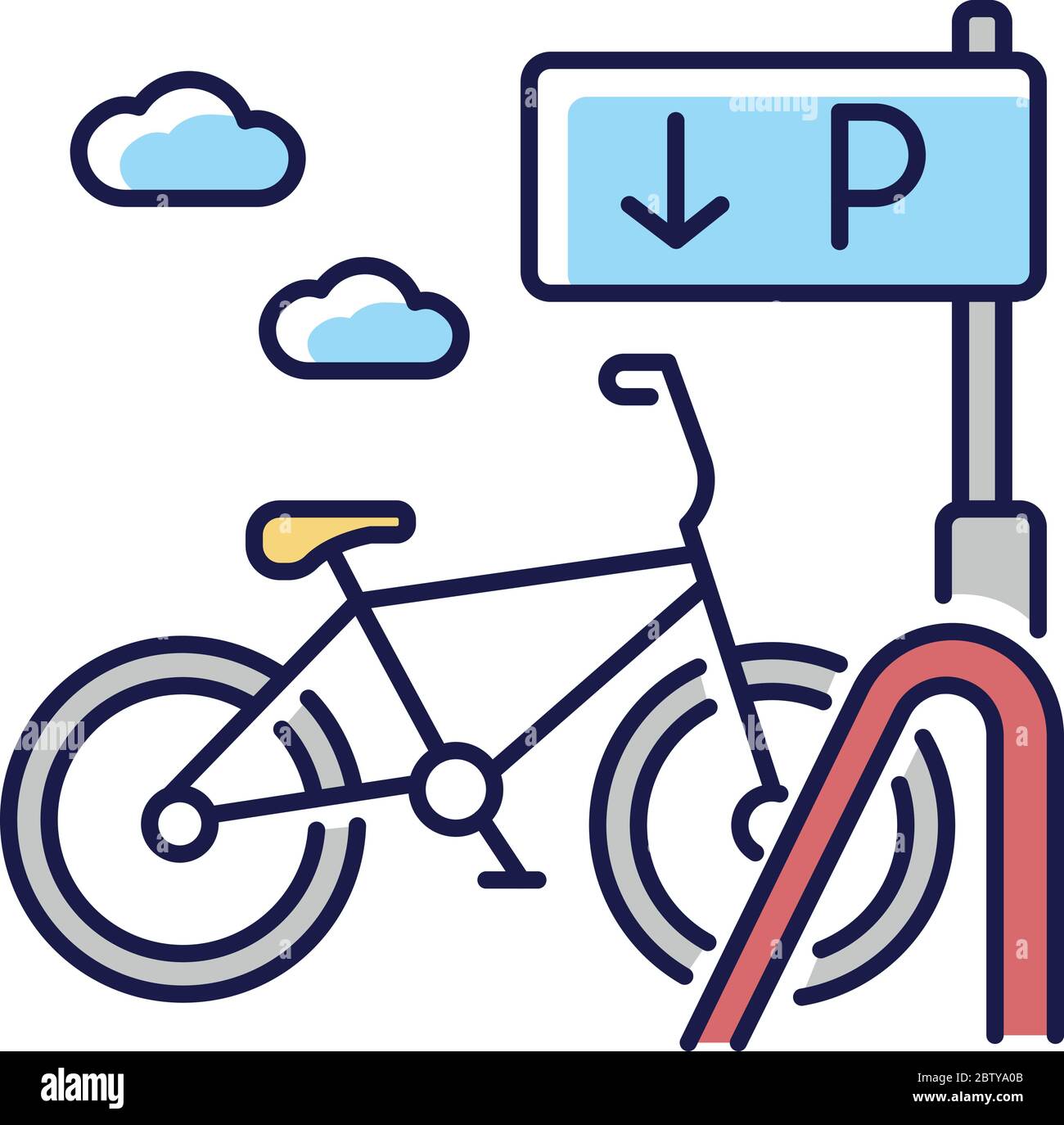 Public bicycle stand Cut Out Stock Images & Pictures - Alamy