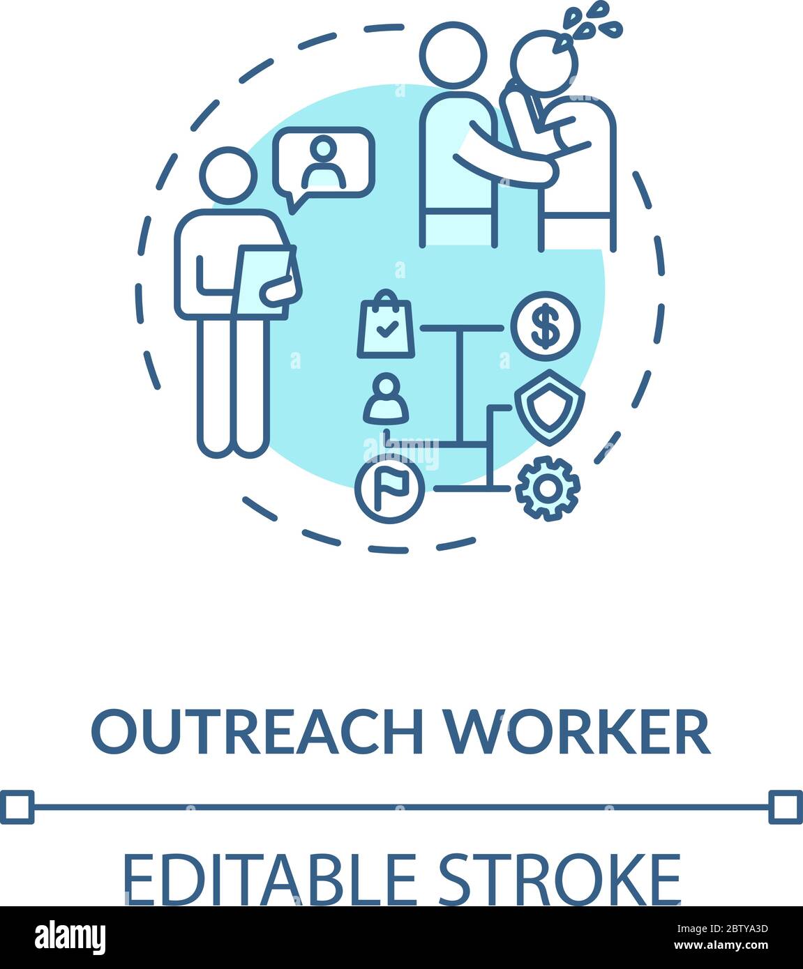 Outreach work concept icon Stock Vector Image & Art - Alamy