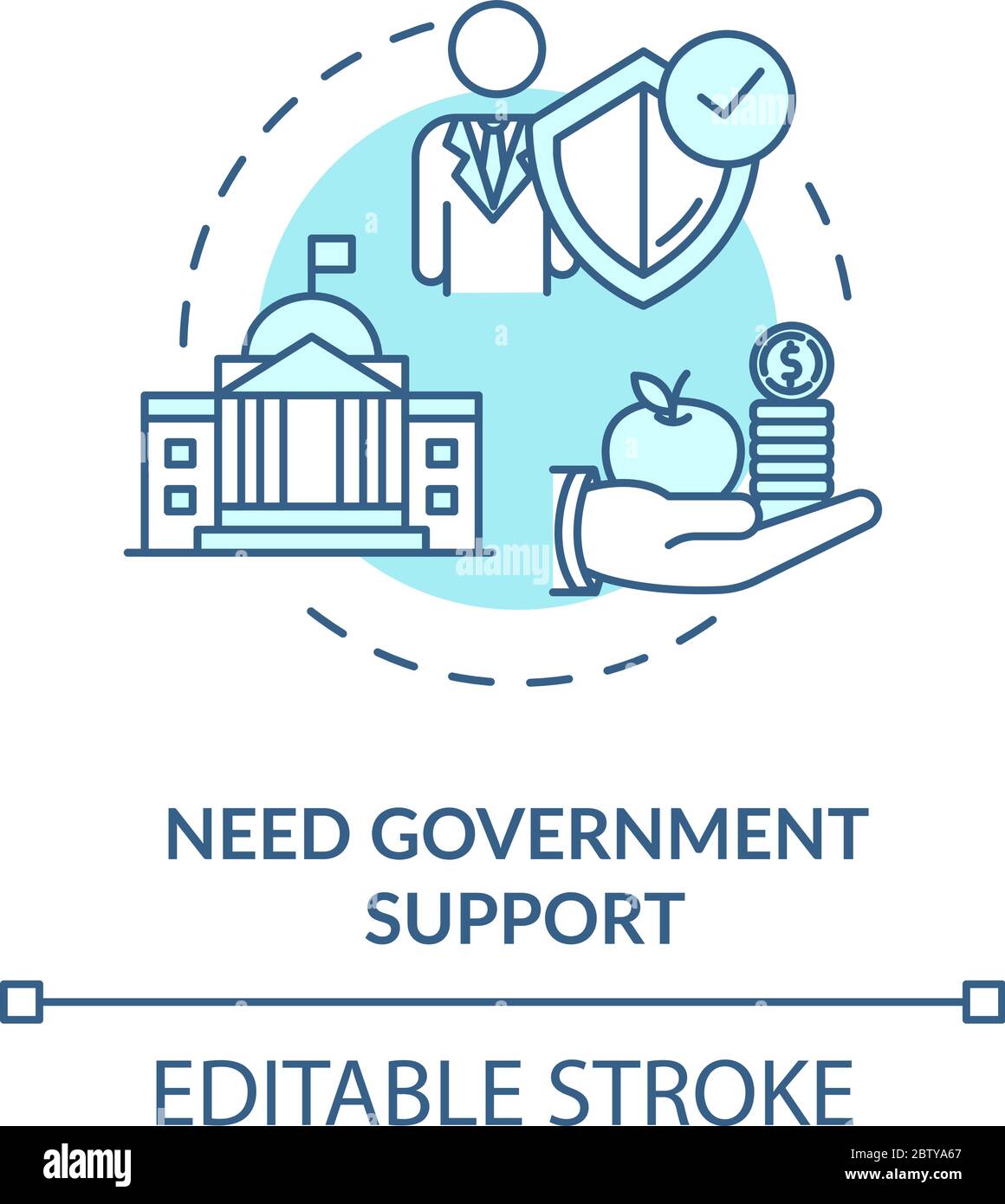 Need government support concept icon Stock Vector Image & Art - Alamy