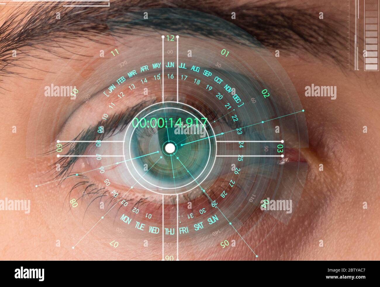 The concept of sensor implanted into human eye Stock Photo - Alamy