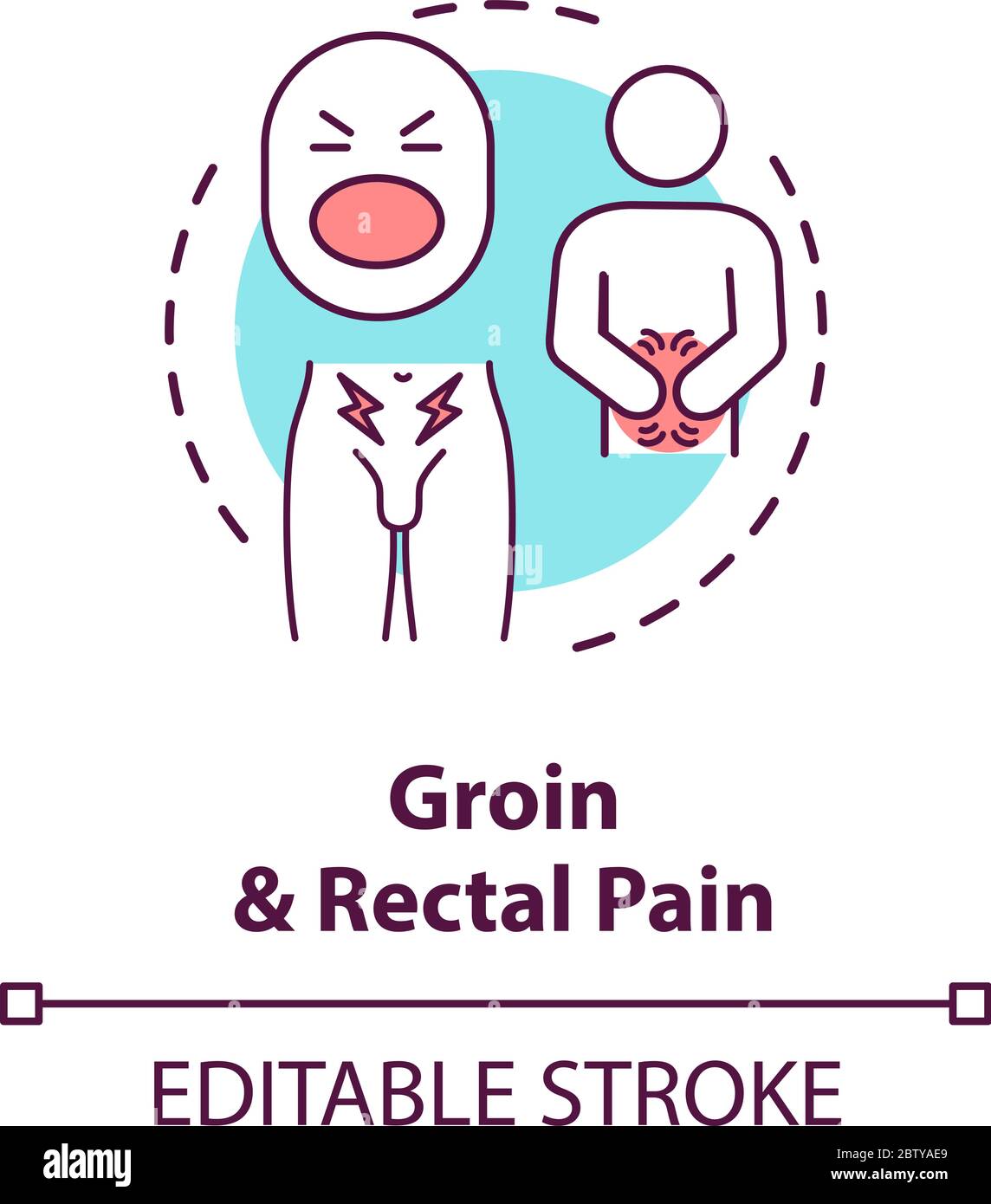 Concept stomach pain cramps Cut Out Stock Images & Pictures - Alamy