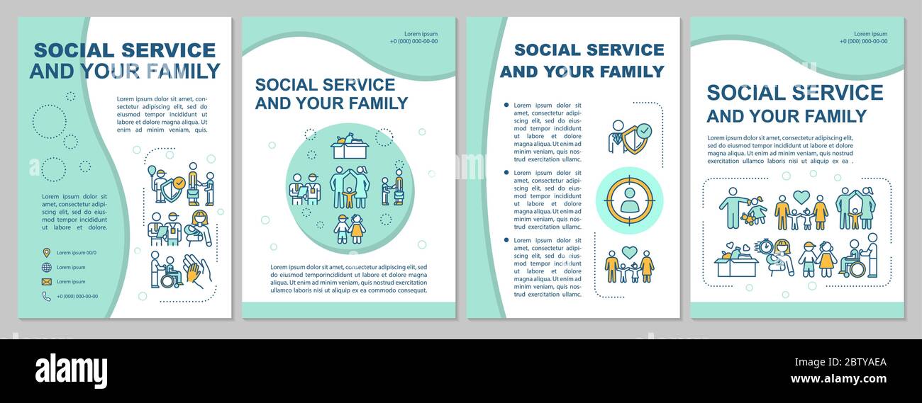 Support for family brochure template Stock Vector Image & Art - Alamy