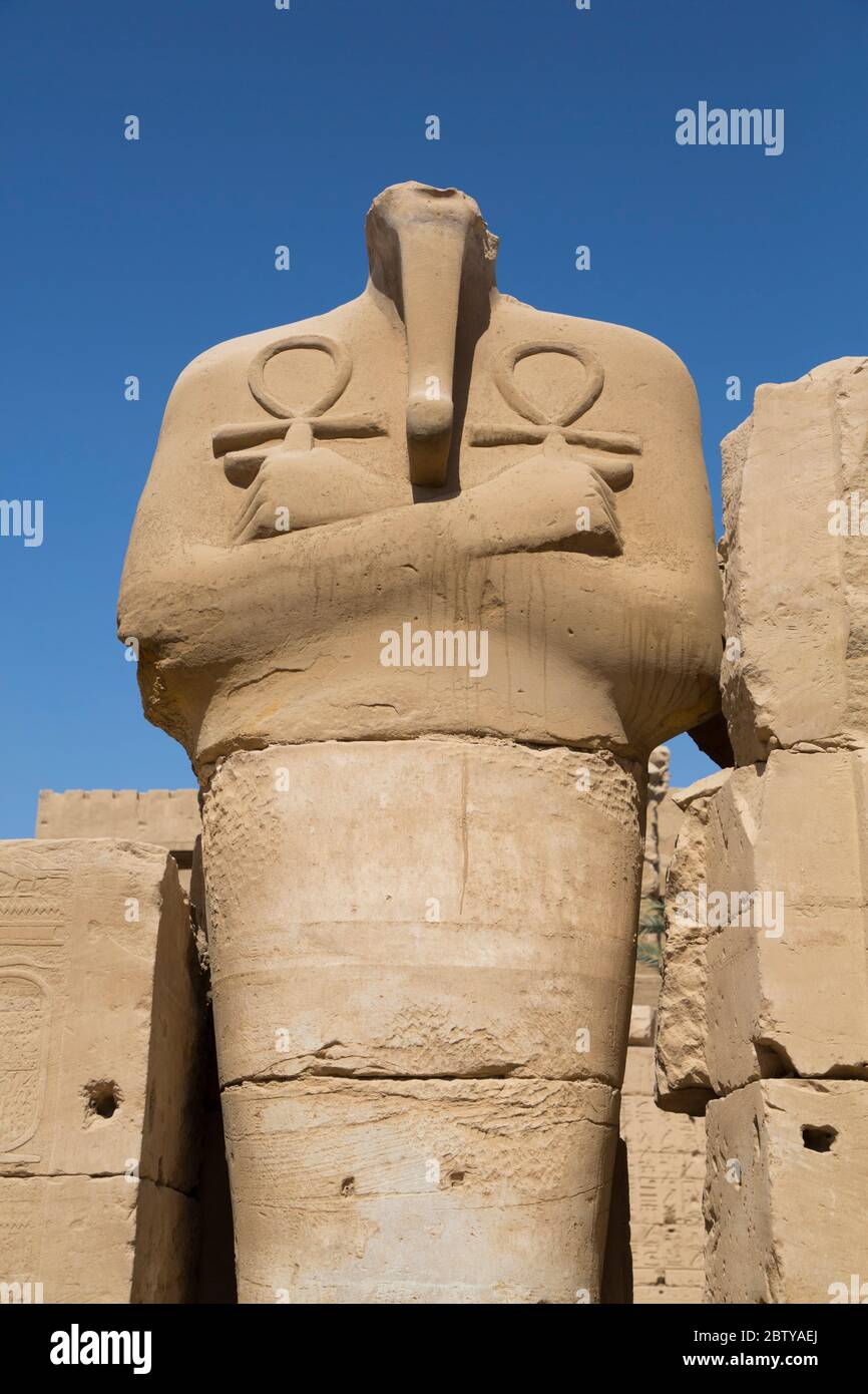 Statue of Headless Pharaoh, Karnak Temple Complex, UNESCO World ...