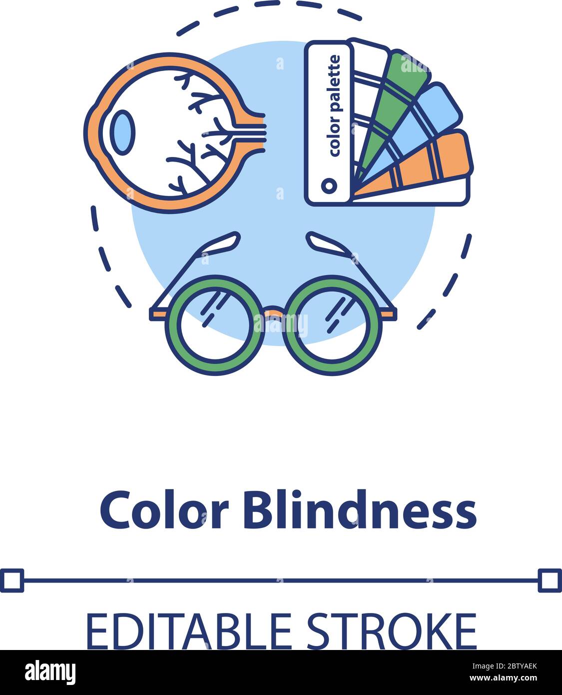 Color blindness concept icon Stock Vector Image & Art - Alamy