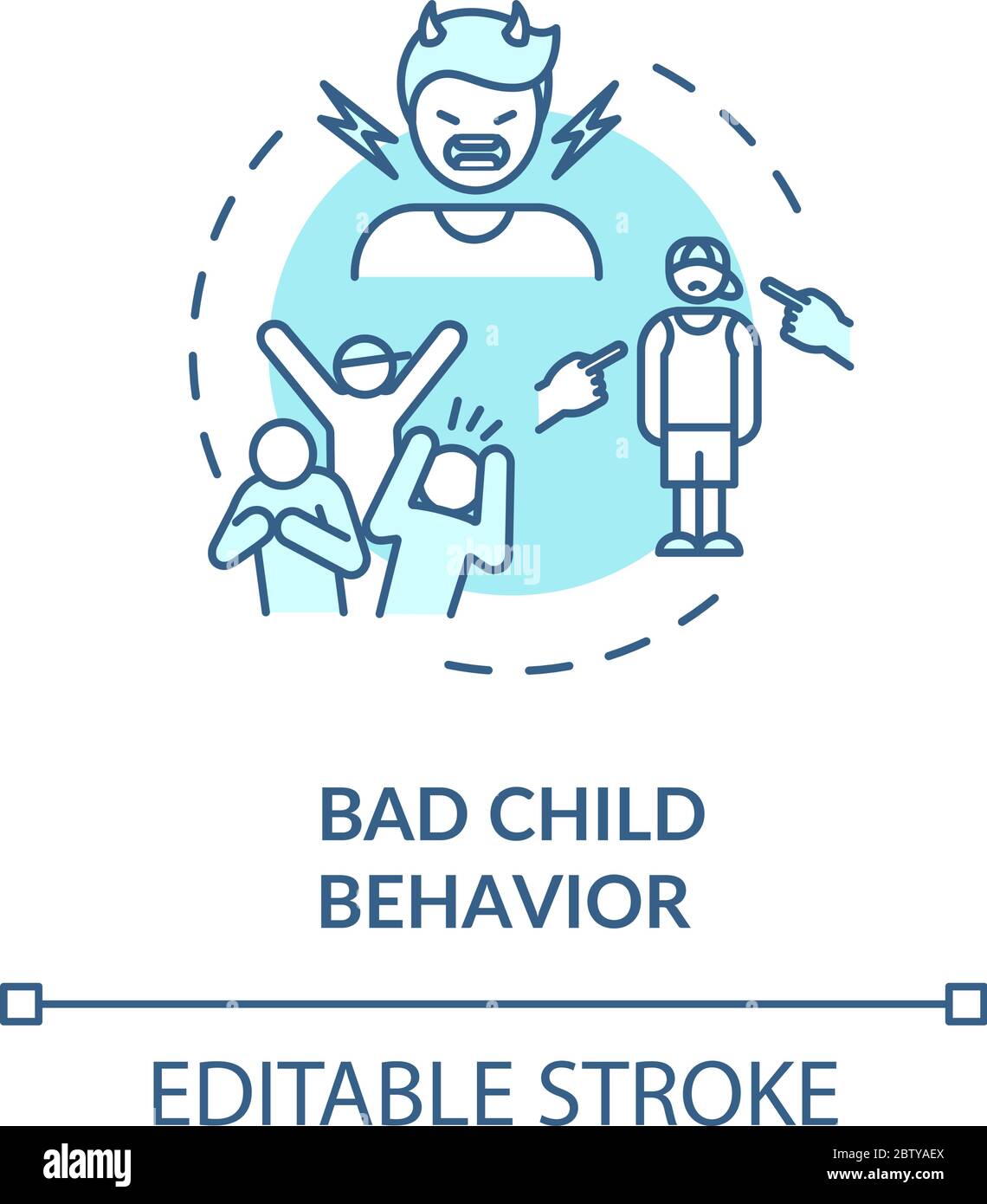 Bad child behavior concept icon Stock Vector Image & Art - Alamy Bad child behavior concept icon Stock Vector Image & Art - Alamy