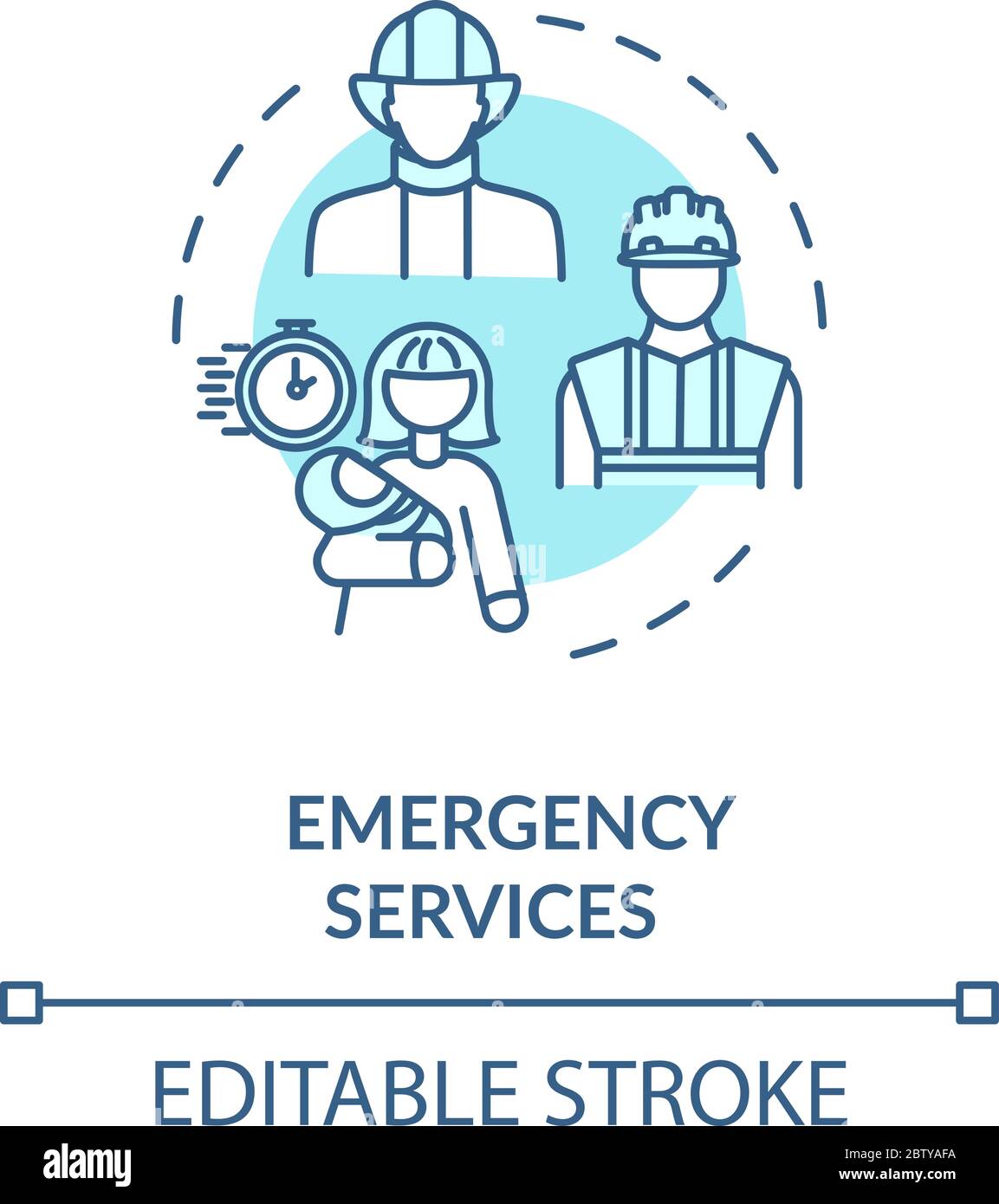 Emergency Service Concept Icon Stock Vector Image And Art Alamy