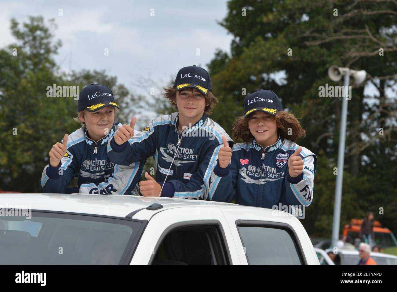 Ben Barnicoat, Charles Leclerc (winner) and Dorian Boccolacci at the ...