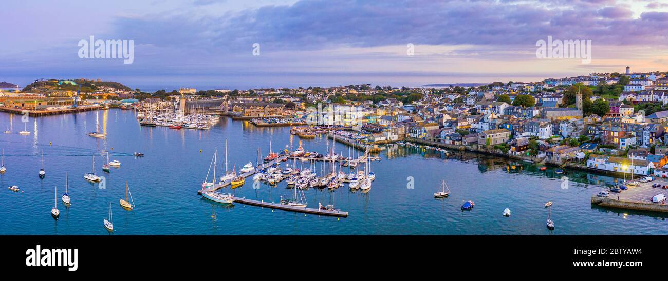 Falmouth harbour aerial hi-res stock photography and images - Alamy