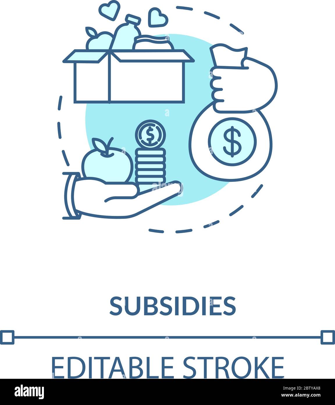 Subsidies concept icon Stock Vector Image & Art - Alamy