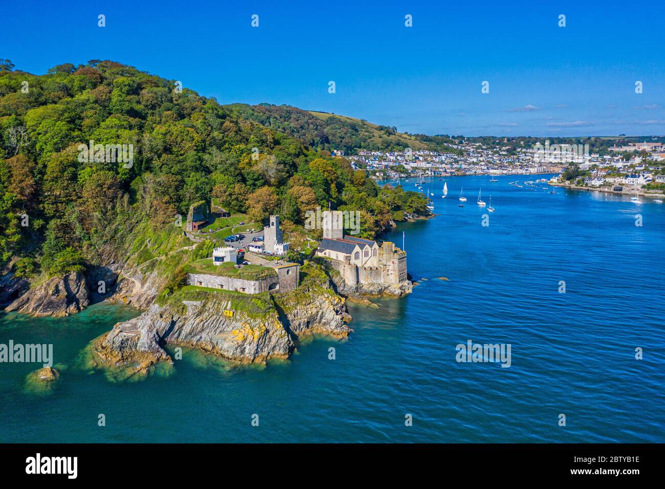 Dartmouth Castle guarding the entrance to the River Dart, Dartmouth ...