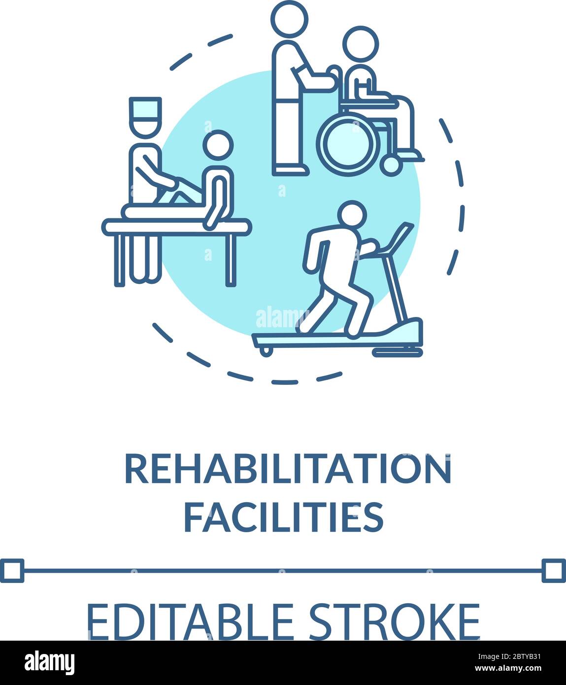 Rehabilitation facilities turquoise concept icon Stock Vector Image ... Rehabilitation facilities turquoise concept icon Stock Vector Image ...