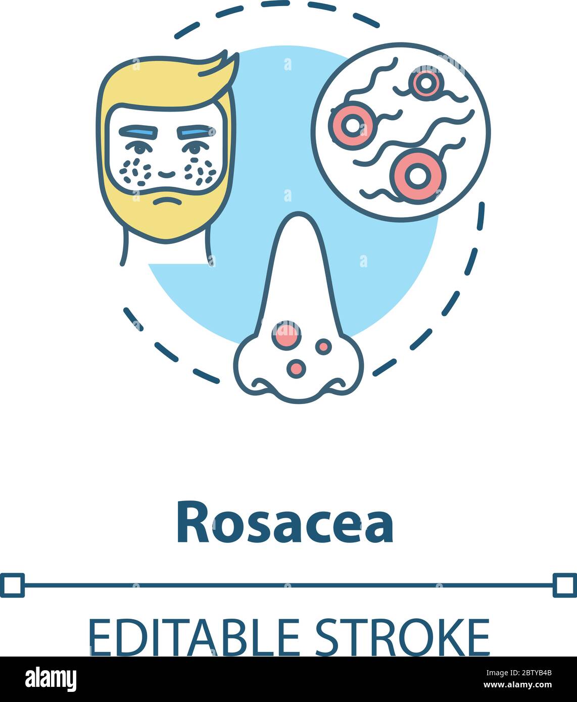 Rosacea concept icon Stock Vector Image & Art - Alamy
