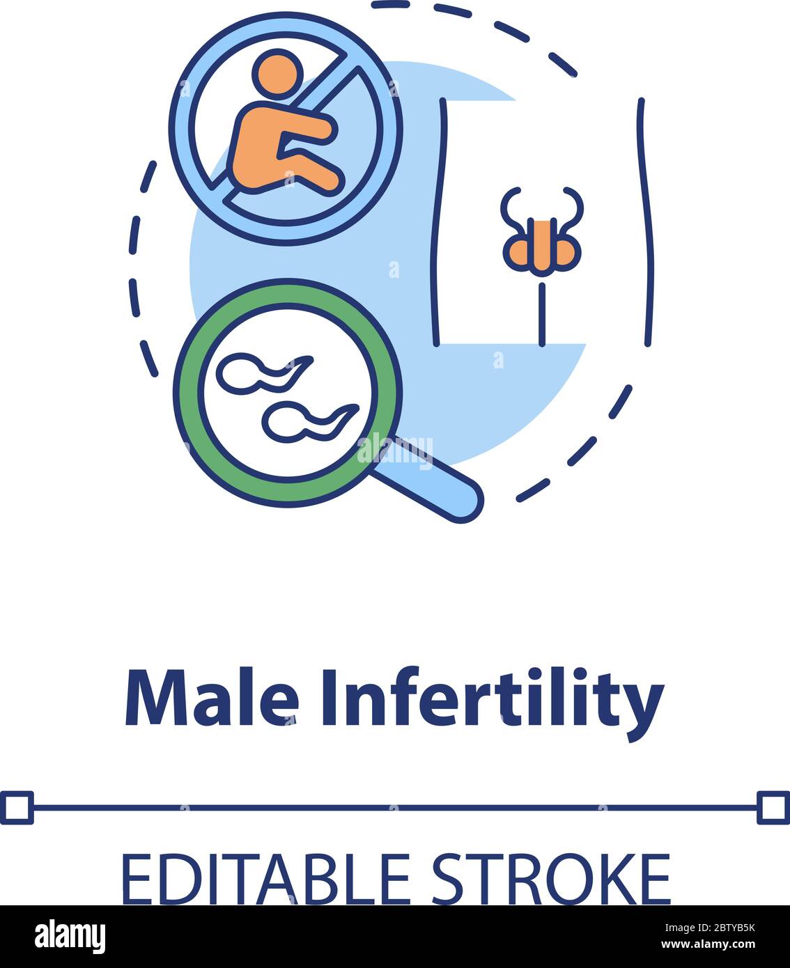 Male infertility concept icon Stock Vector Image & Art - Alamy