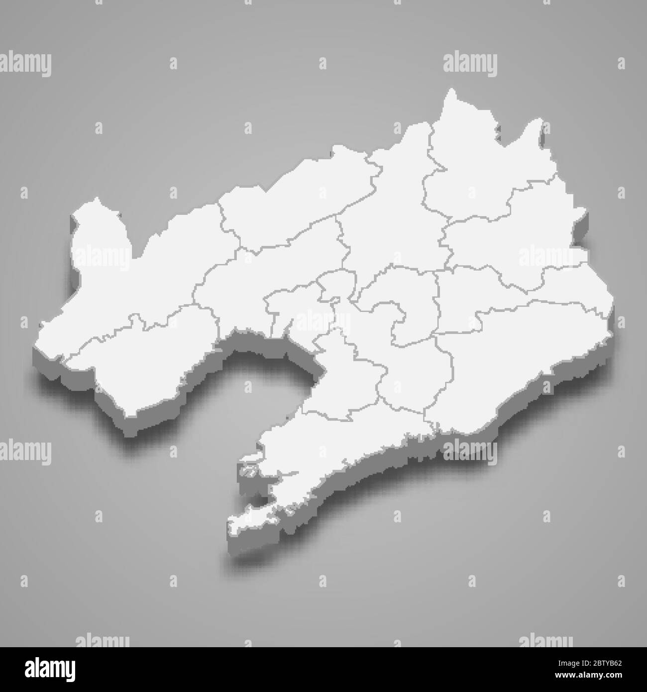 China detailed political map Black and White Stock Photos & Images - Alamy