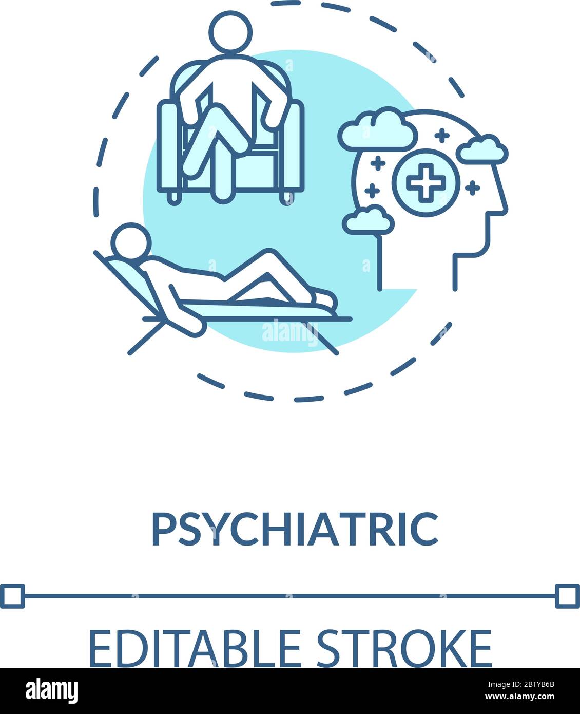 Psychiatric help concept icon Stock Vector Image & Art - Alamy