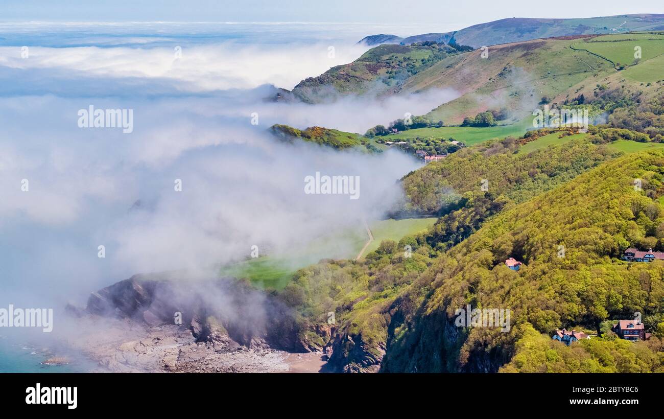Woody Bay near Lynton, North Devon coast, Exmoor National Park, Devon ...