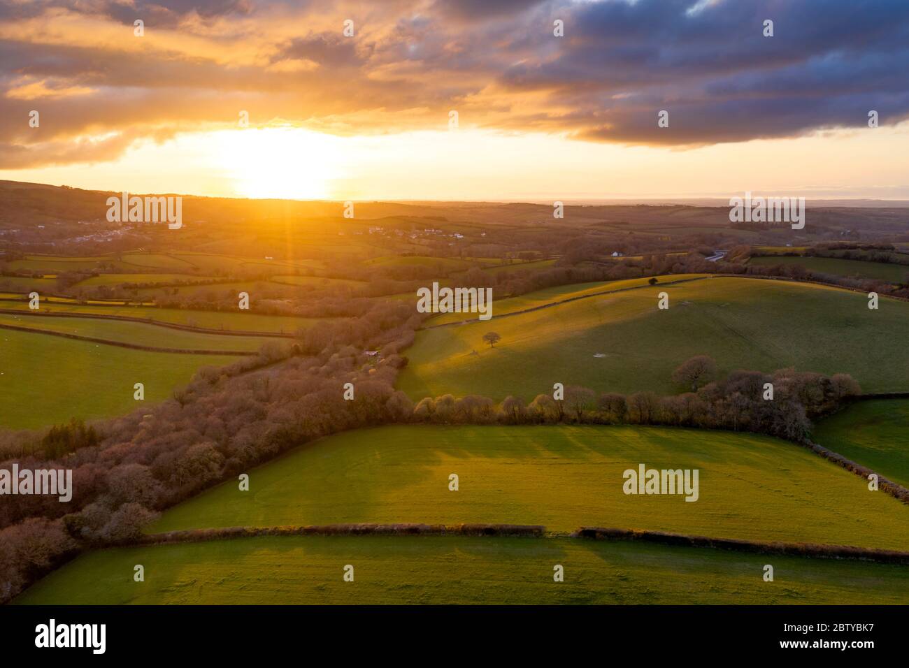 Aerial view of uk farms and agriculture hi-res stock photography and ...