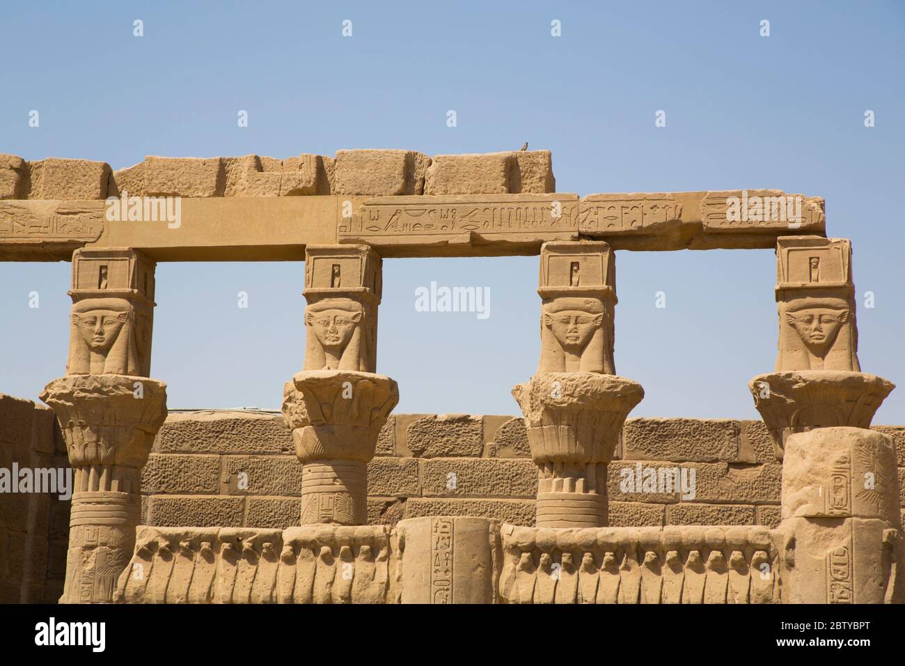 Goddess Hathor Columns, Vestibule of Nectanebo, Temple of Isis, UNESCO ...