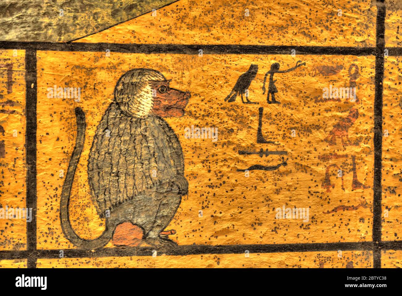 Baboon, West Wall Mural, Tomb of Tutankhamun, KV62, Valley of the Kings, UNESCO World Heritage ...