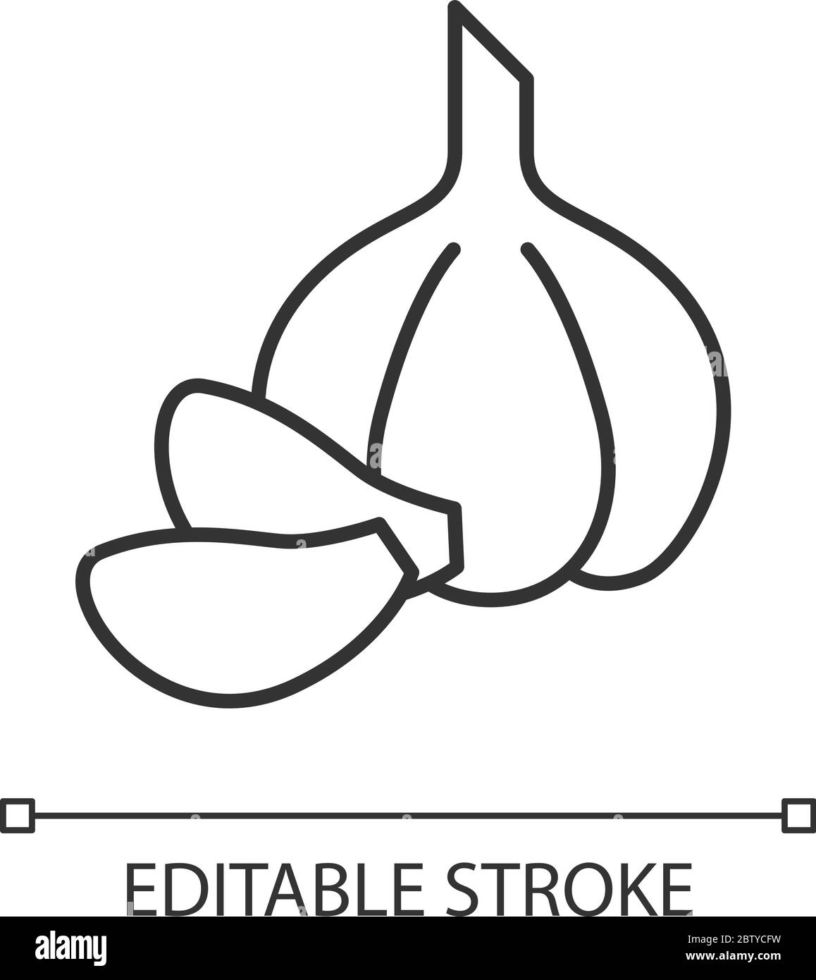 Garlic pixel perfect linear icon Stock Vector Image & Art - Alamy