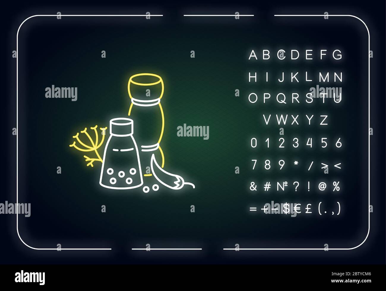 Neon salt pepper icon hi-res stock photography and images - Alamy