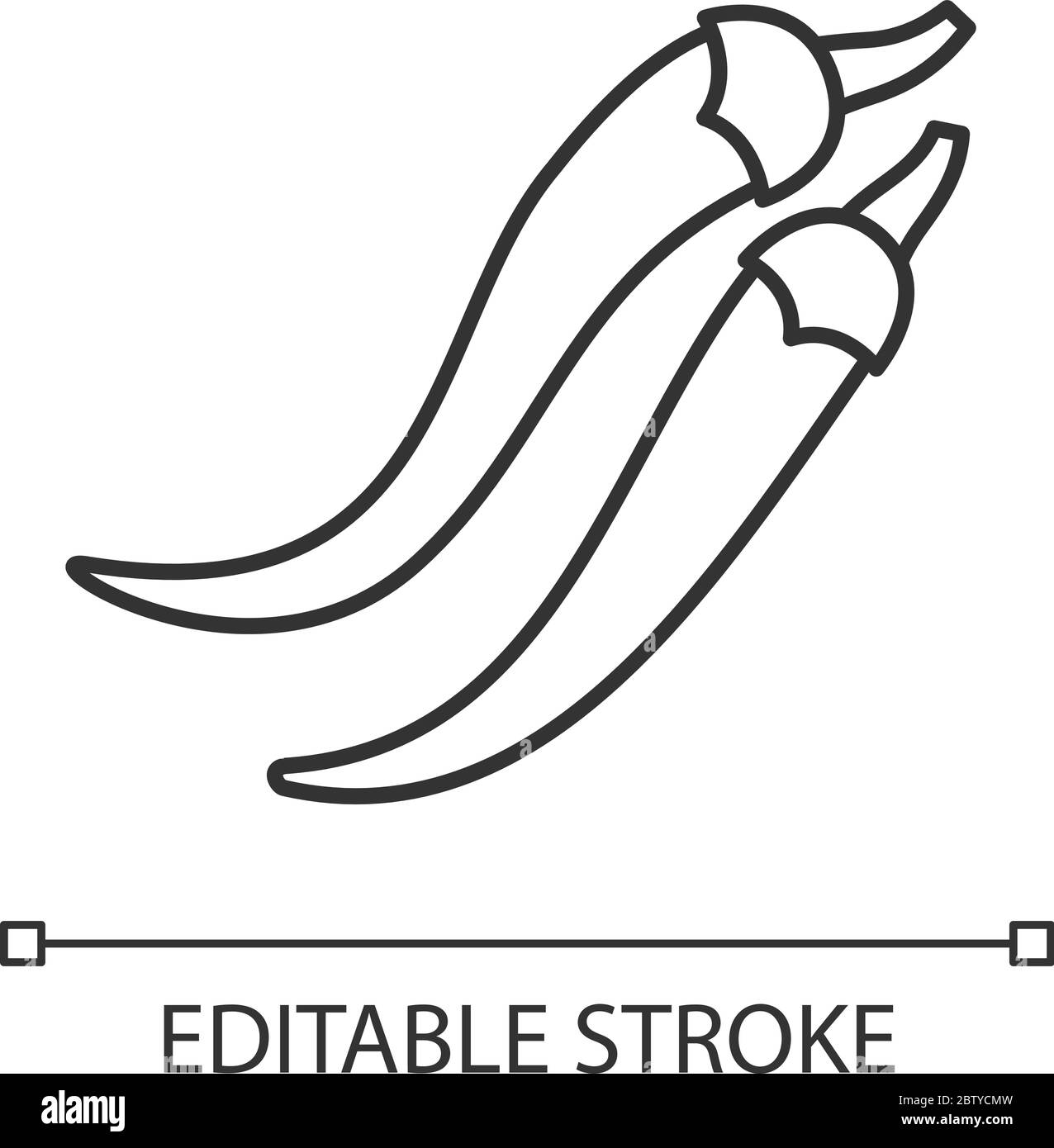 Chilli pepper pixel perfect linear icon Stock Vector Image & Art - Alamy