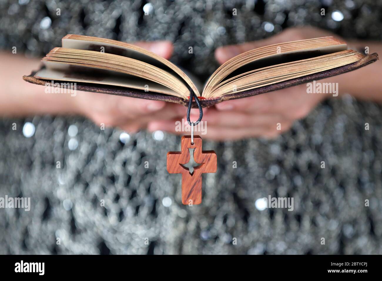 Christian woman reading the Bible, Vietnam, Indochina, Southeast Asia ...