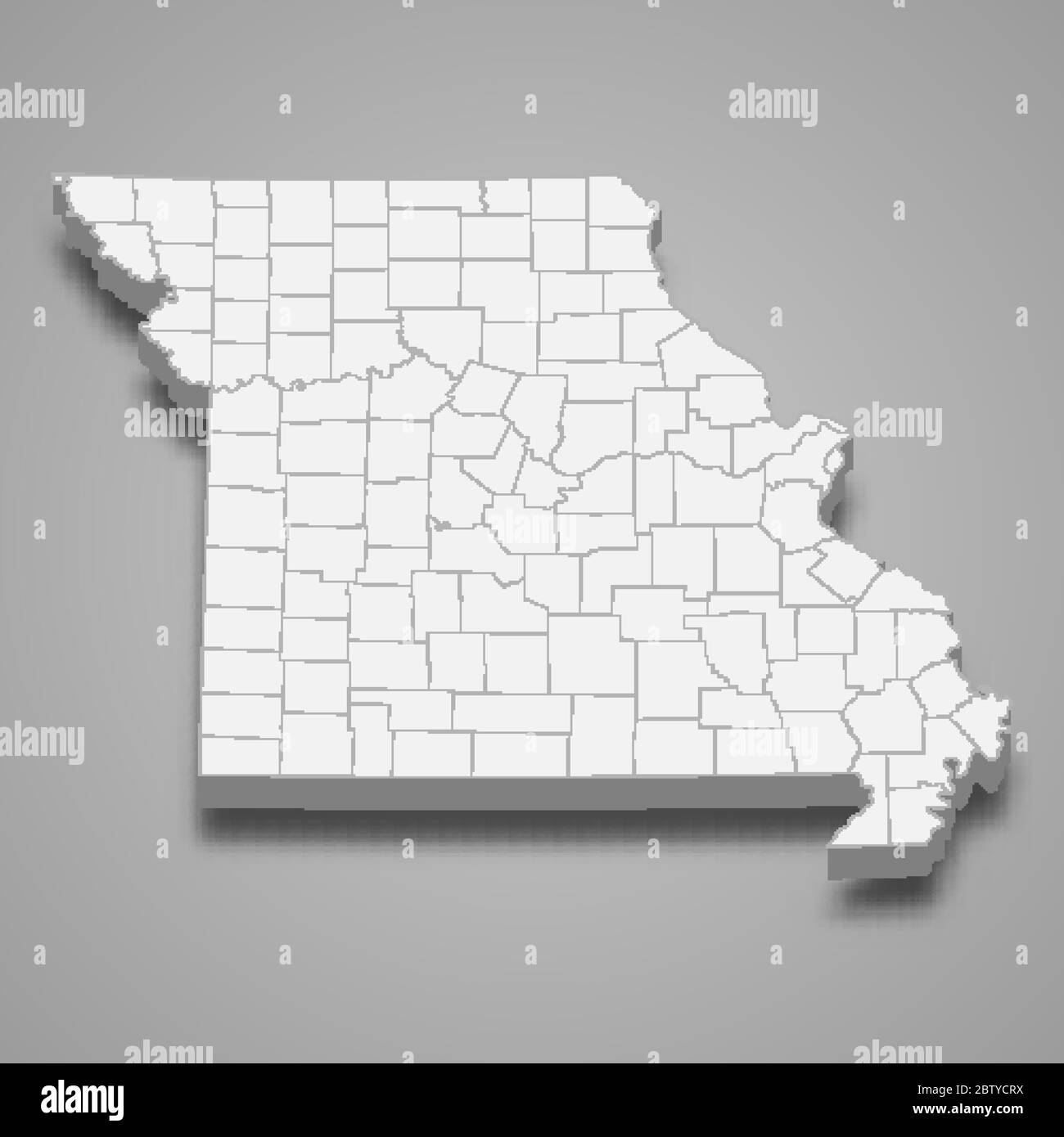 Map of missouri hi-res stock photography and images - Alamy
