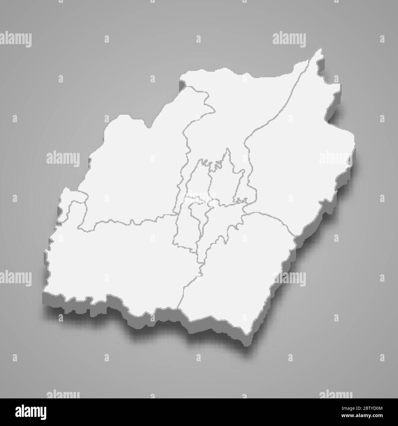 3d map of Manipur is a state of India Stock Vector Image & Art - Alamy