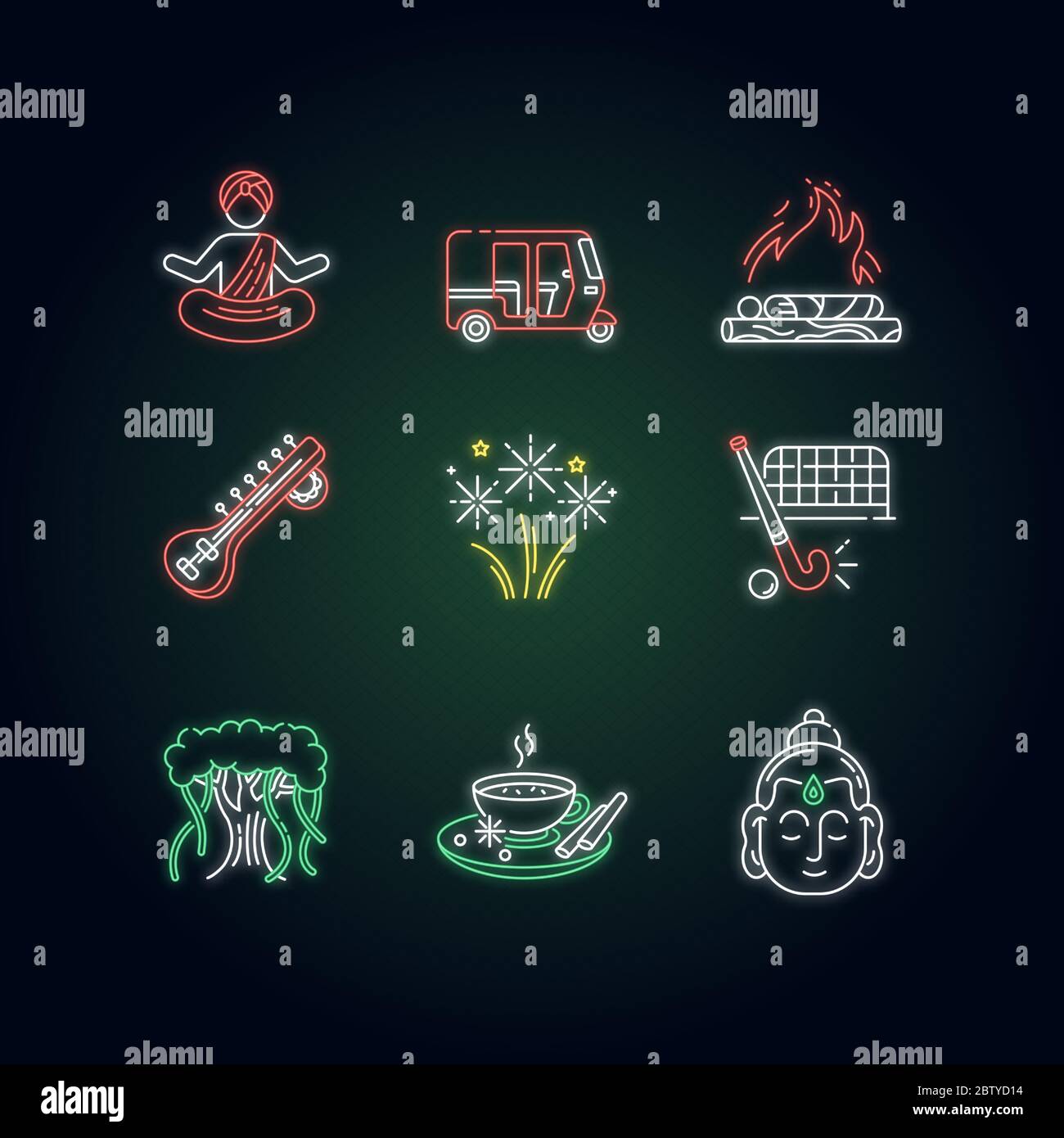 Indian ritual icons Stock Vector Images - Alamy