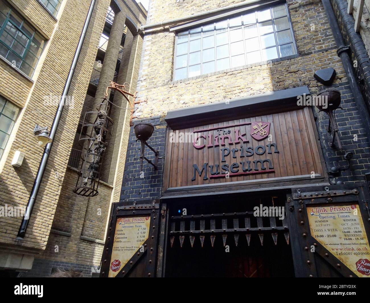 Entrance to the Clink Prison Museum, Clink Street, London, SE1, UK ...
