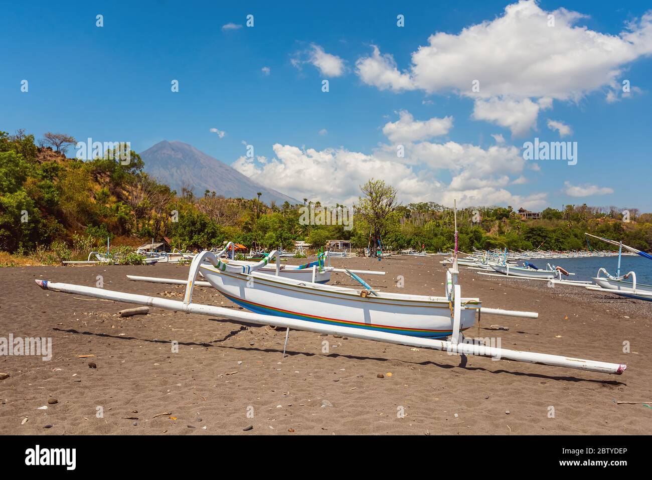 Traditional balinese boats in Amed, Bali, Indonesia Stock Photo - Alamy