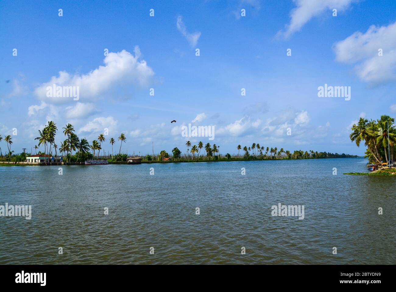 Alappuzha Lake, Punnamada lake and boat race picture Stock Photo - Alamy