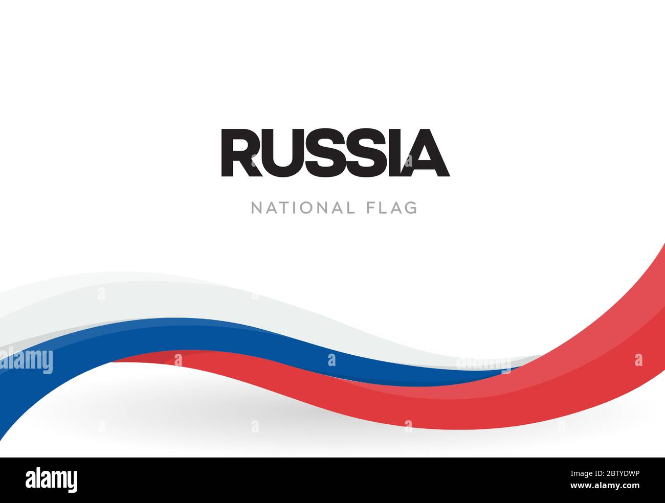 Russian Federation national waving flag banner. Russia unity day ...