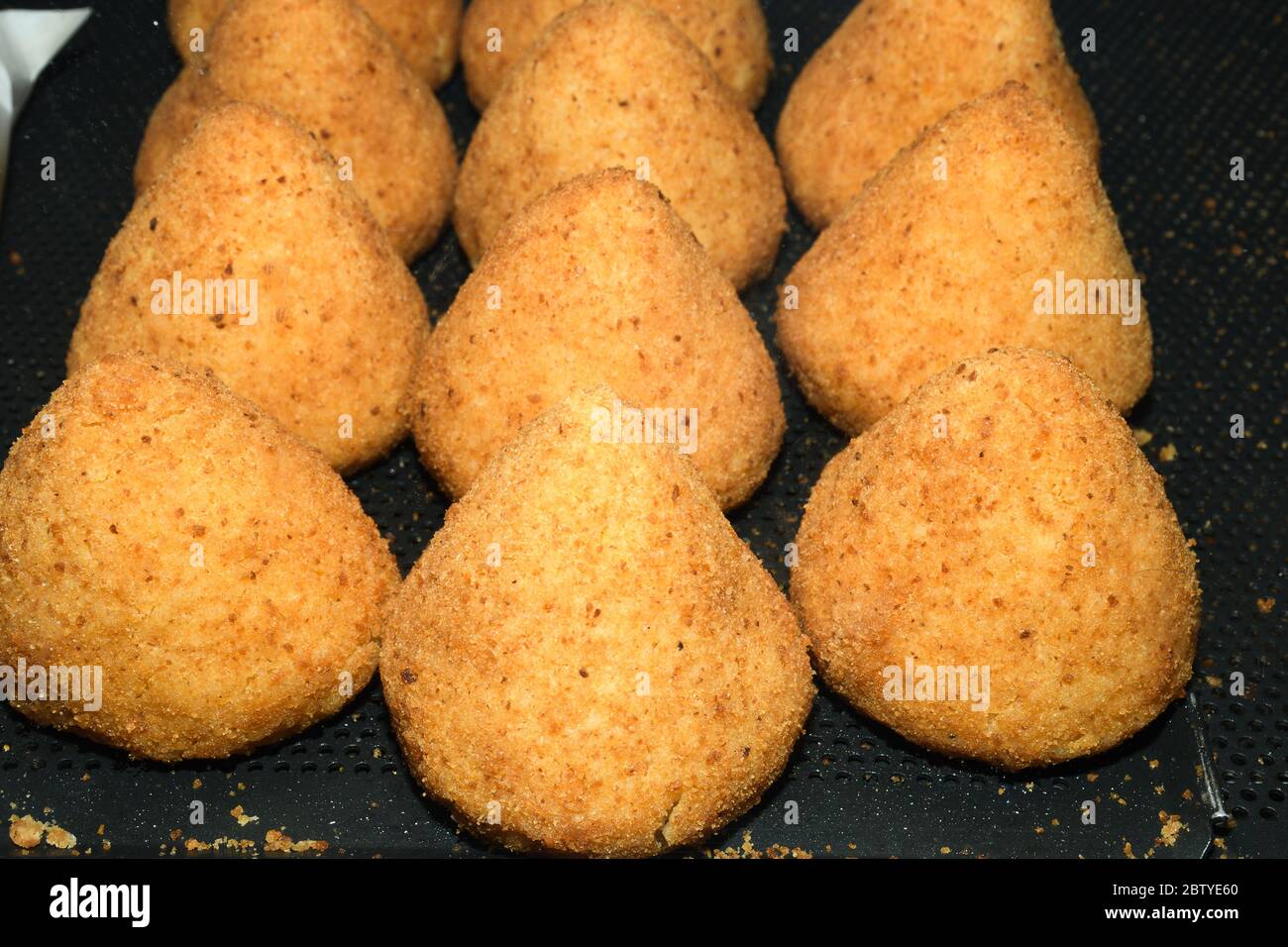 Arancini (deep fried rice balls with meat) Typical Sicilian street food ...