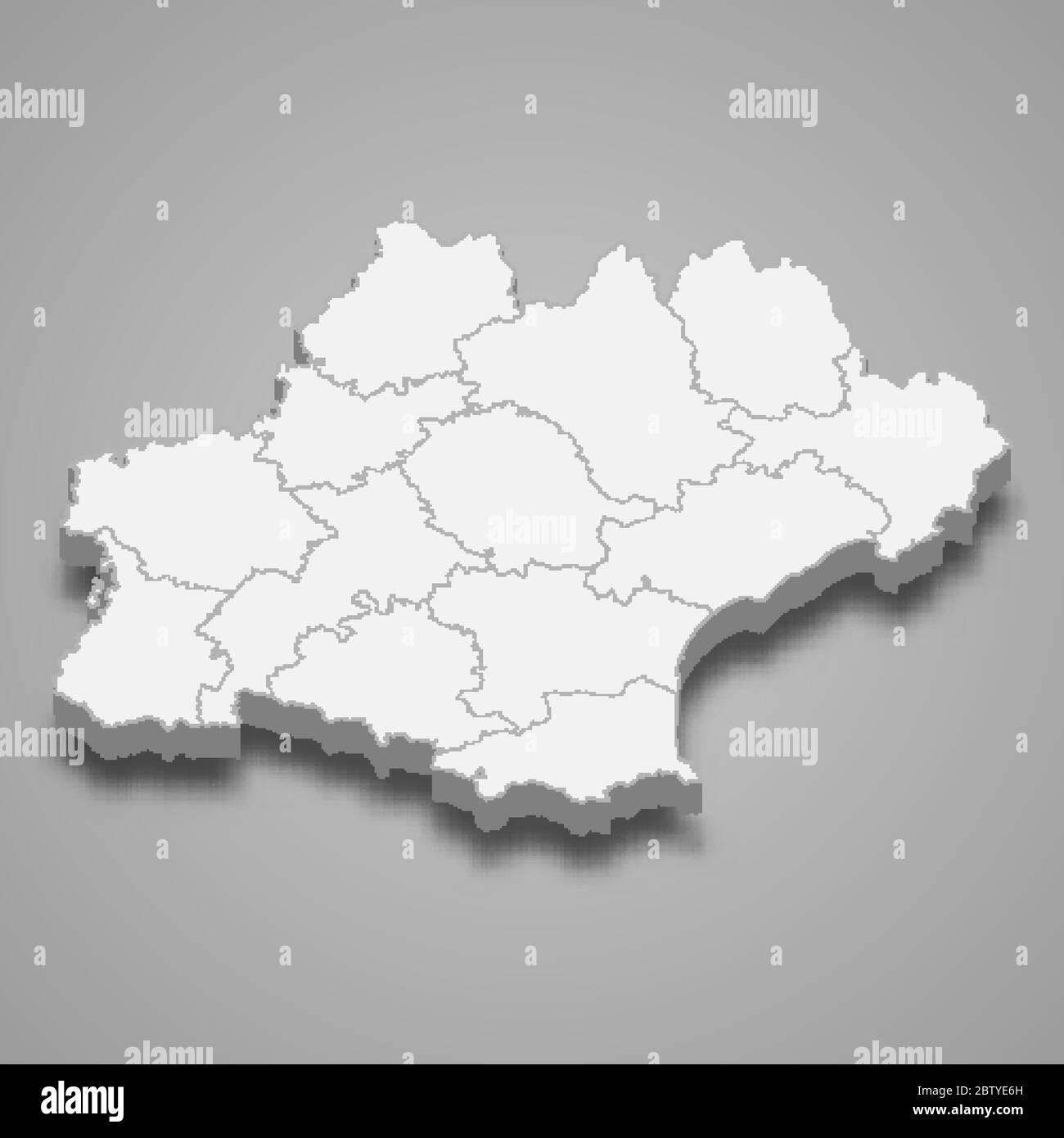 Occitanie map hi-res stock photography and images - Alamy