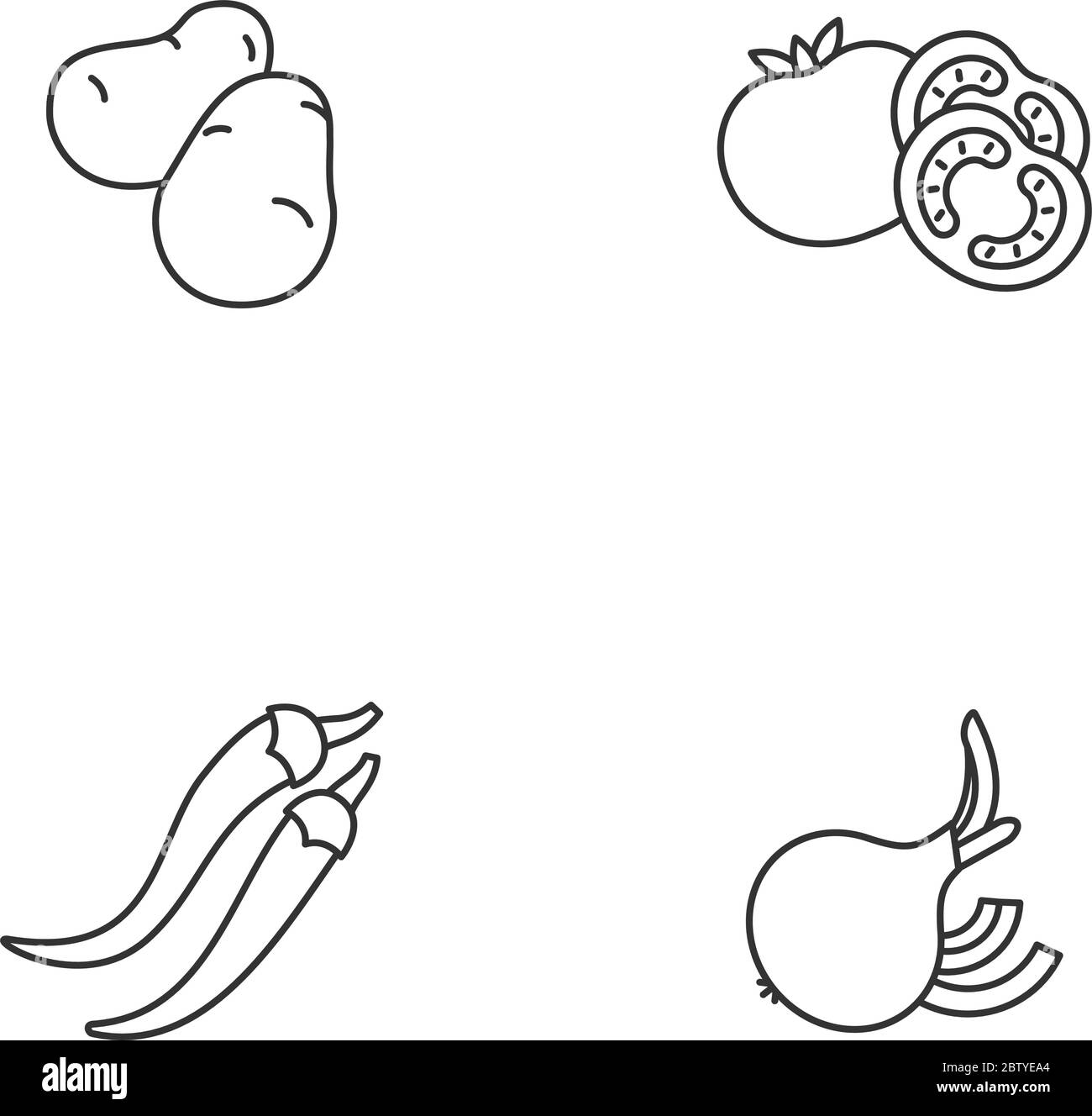 Healthy eating pixel perfect linear icons set Stock Vector Image & Art ...