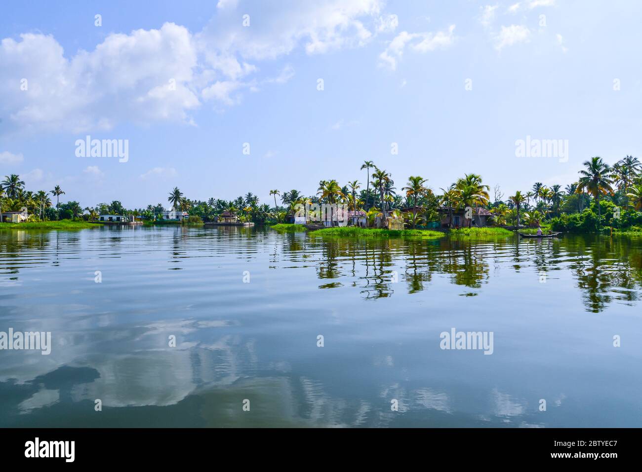 Alappuzha Lake, Punnamada lake and boat race picture Stock Photo - Alamy