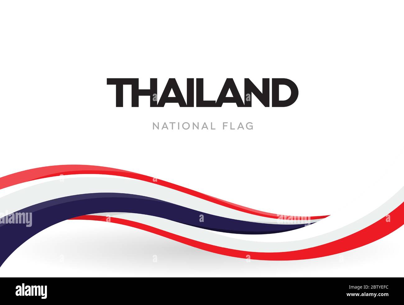 Thai national waving flag banner. Kingdom of Thailand national day ...